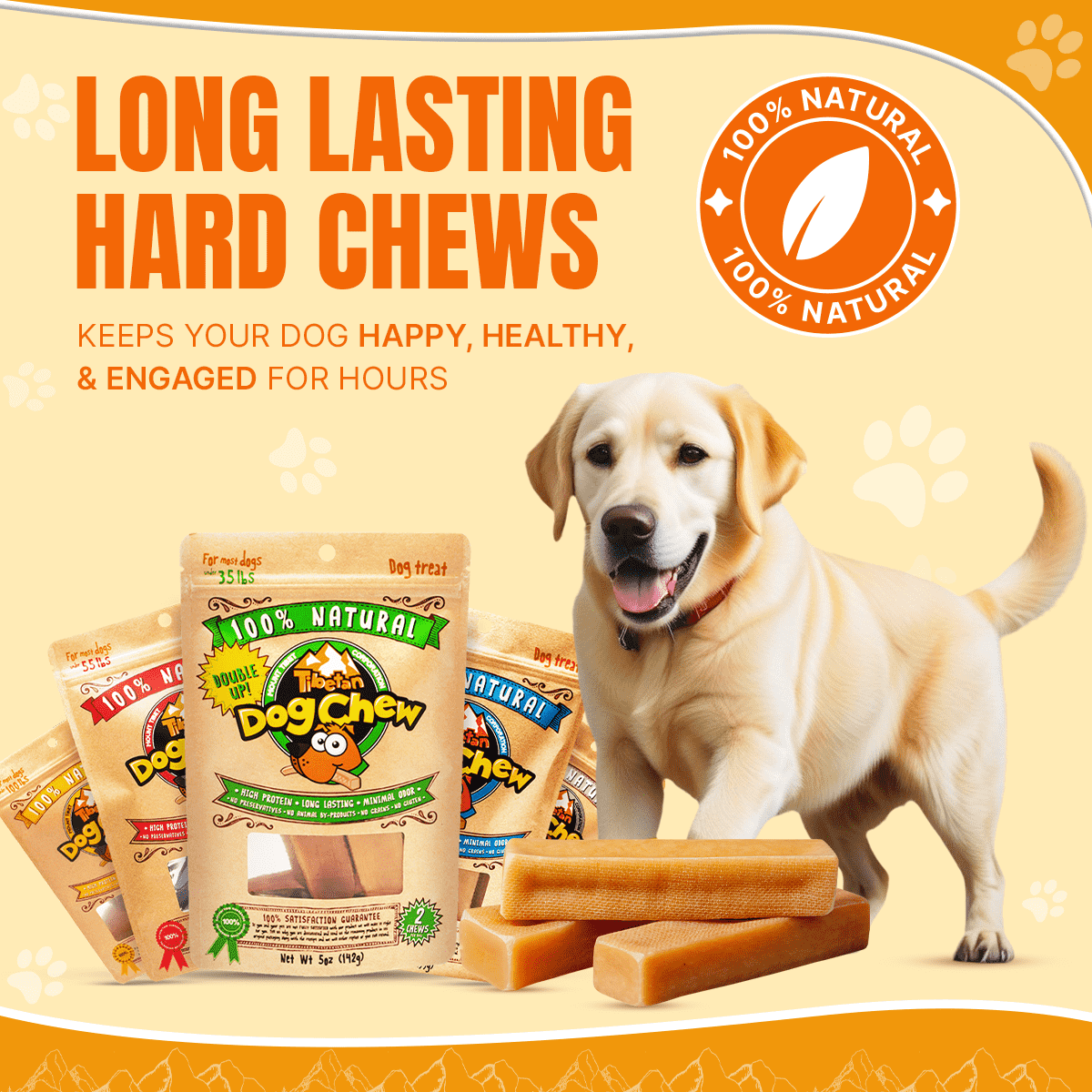 Large Yak Cheese Bulk Chews 2 lbs - Long Lasting Dog Chew – Tibetan Dog ...